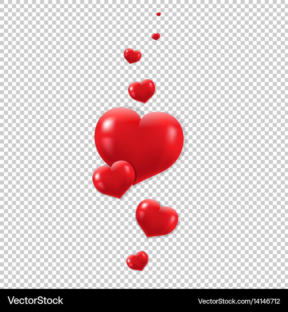Colorful Heart Scatter Royalty Free Vector Image