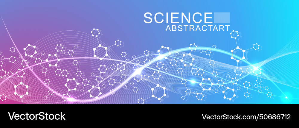 Science network pattern connecting lines and dots Vector Image