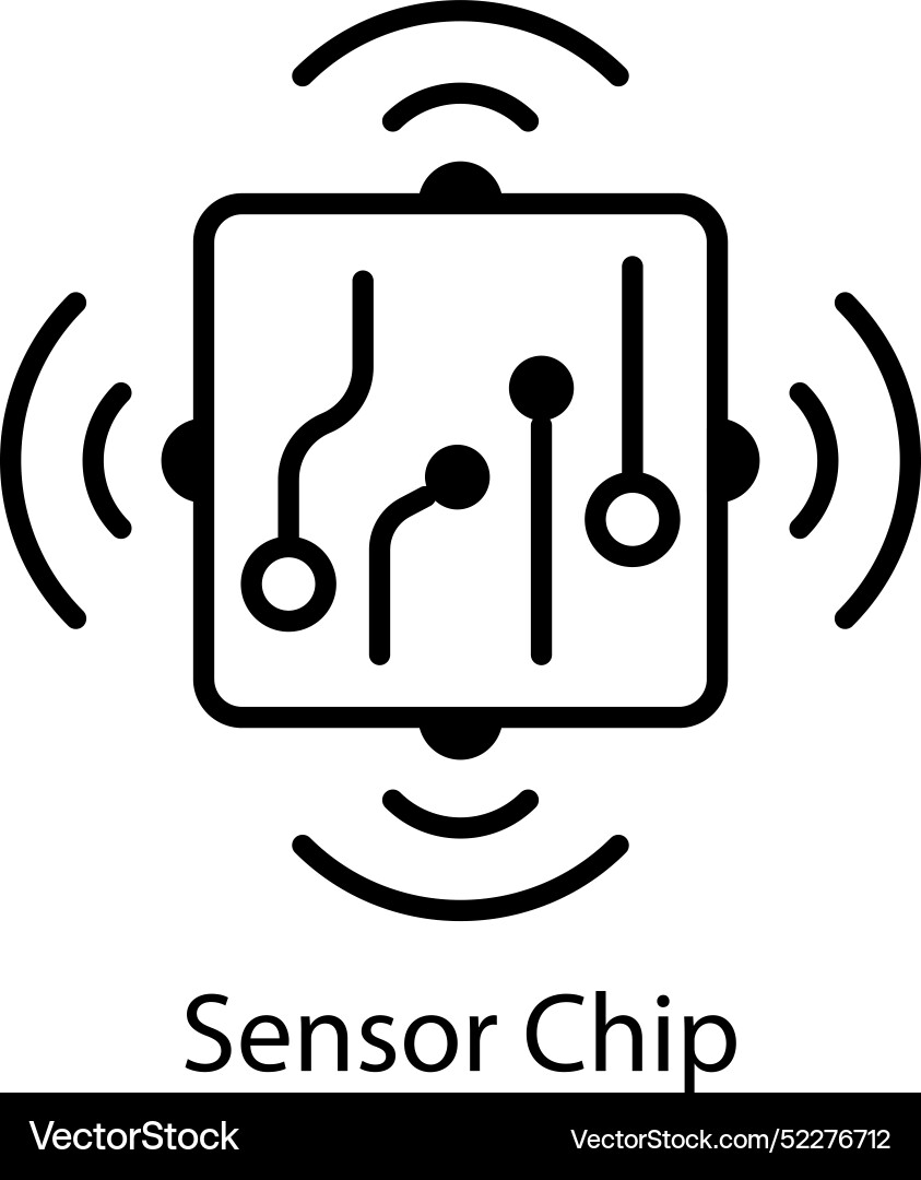 Sensor chip Royalty Free Vector Image - VectorStock