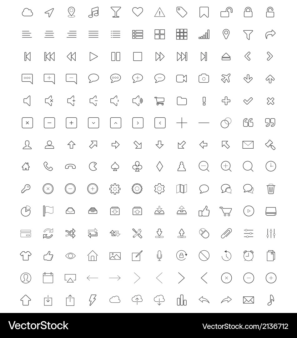 Set of universal icons 3 Royalty Free Vector Image