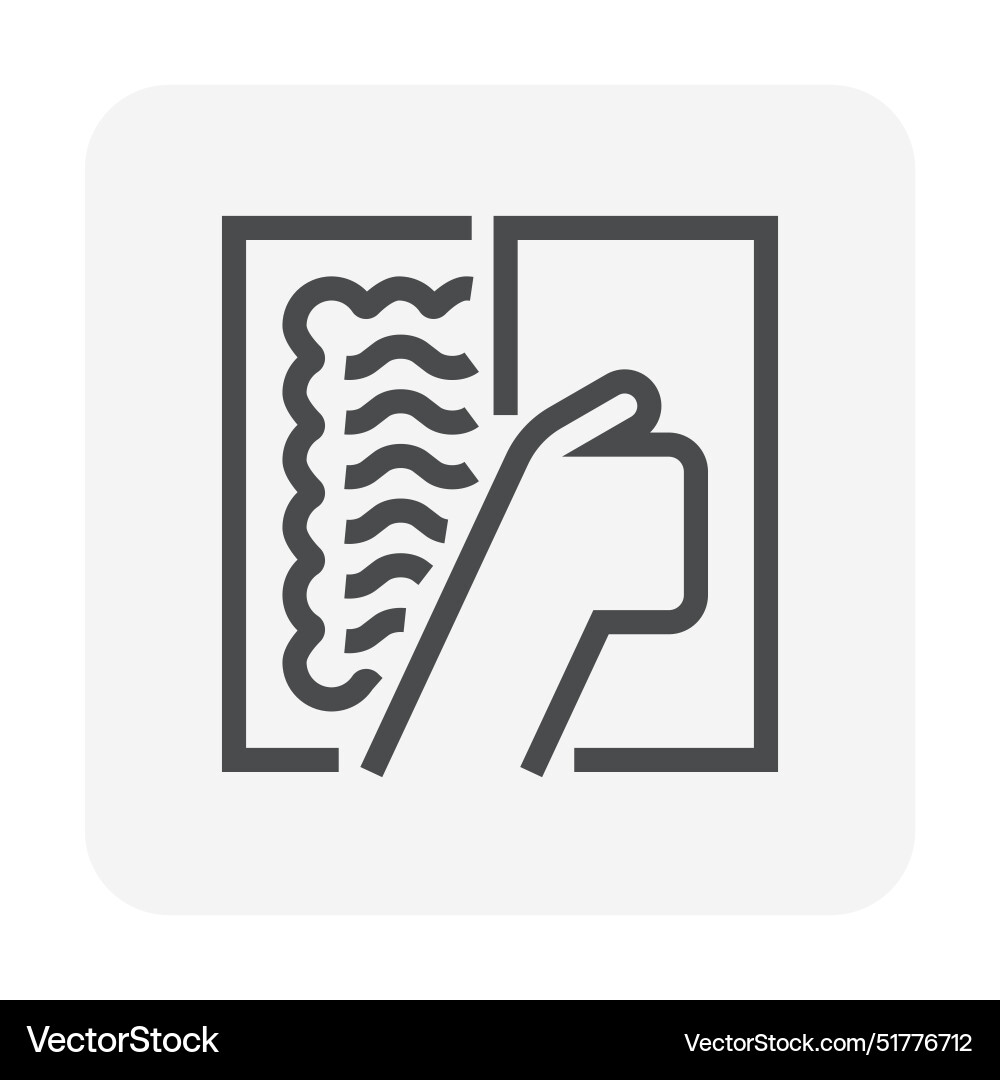 Tile floor construction and tool icon thin line Vector Image
