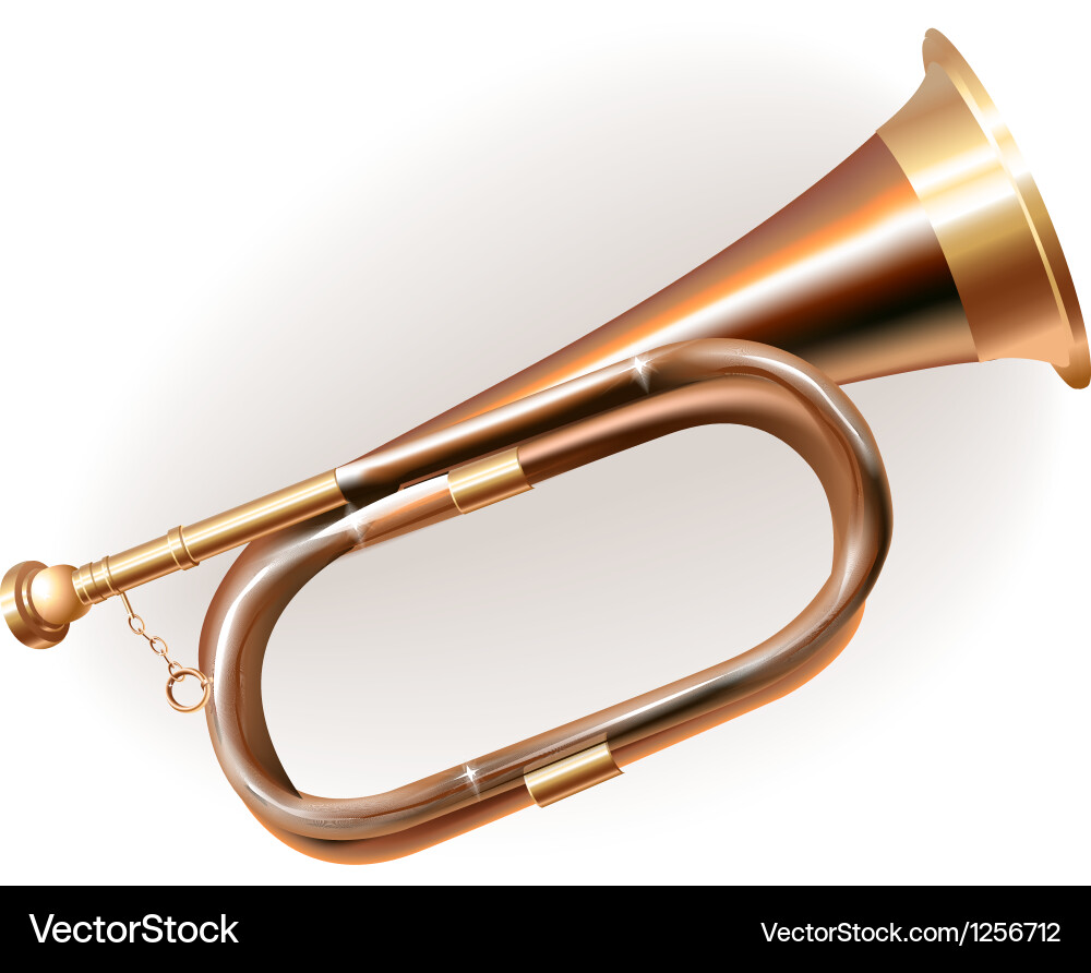 Traditional hunting horn Royalty Free Vector Image