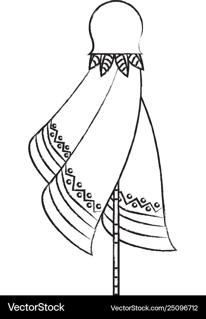 Ugadi indian symbol sketch Royalty Free Vector Image