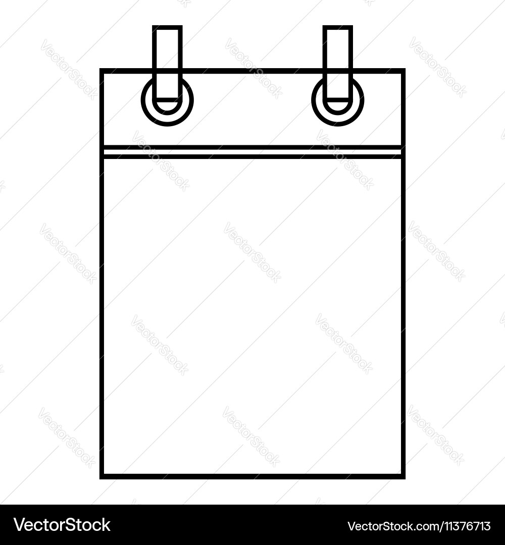 Calendar icon outline style Royalty Free Vector Image
