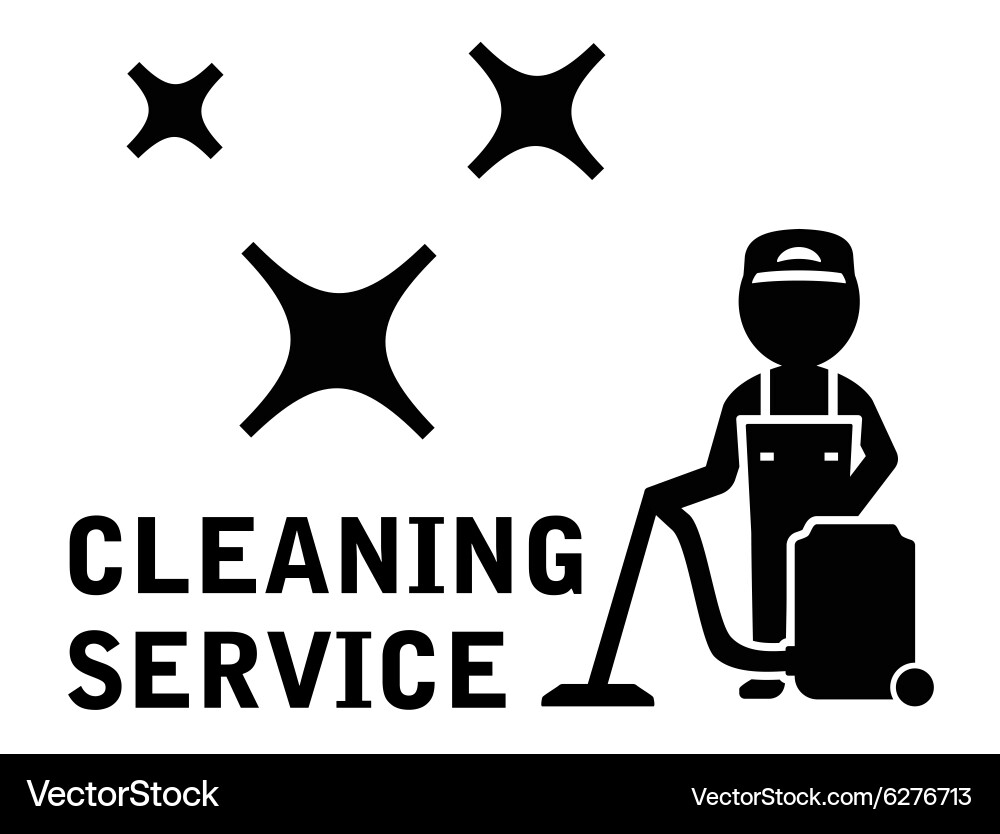 Cleaning service symbol Royalty Free Vector Image