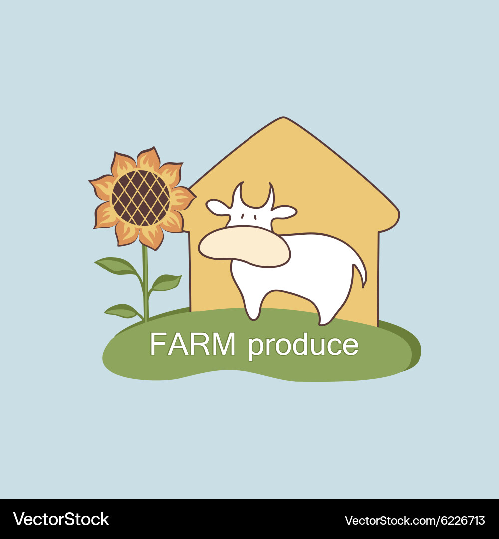 Farm logo and emblem Royalty Free Vector Image