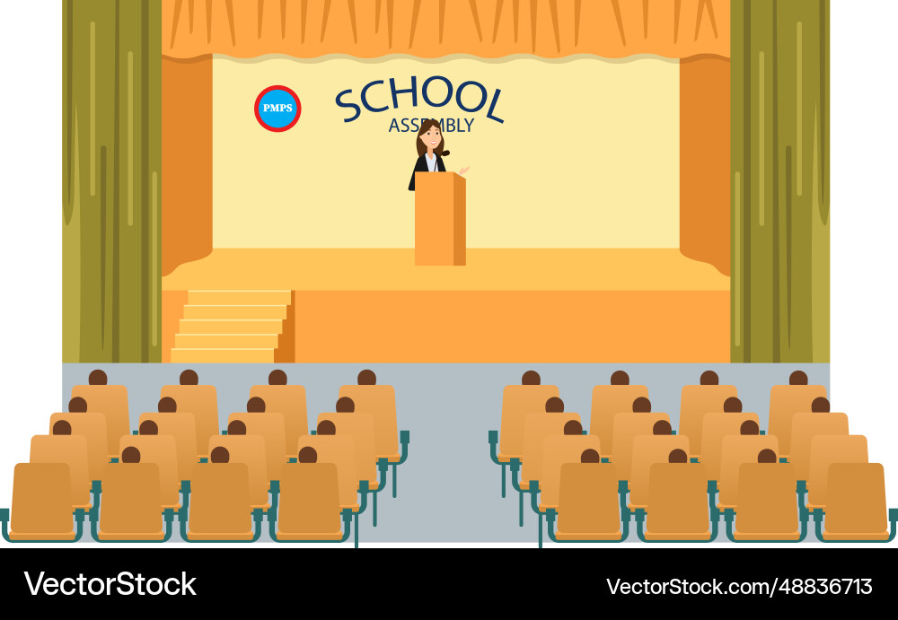 Image of assembly hall Royalty Free Vector Image