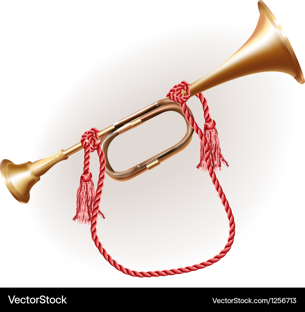 Traditional hunting horn Royalty Free Vector Image