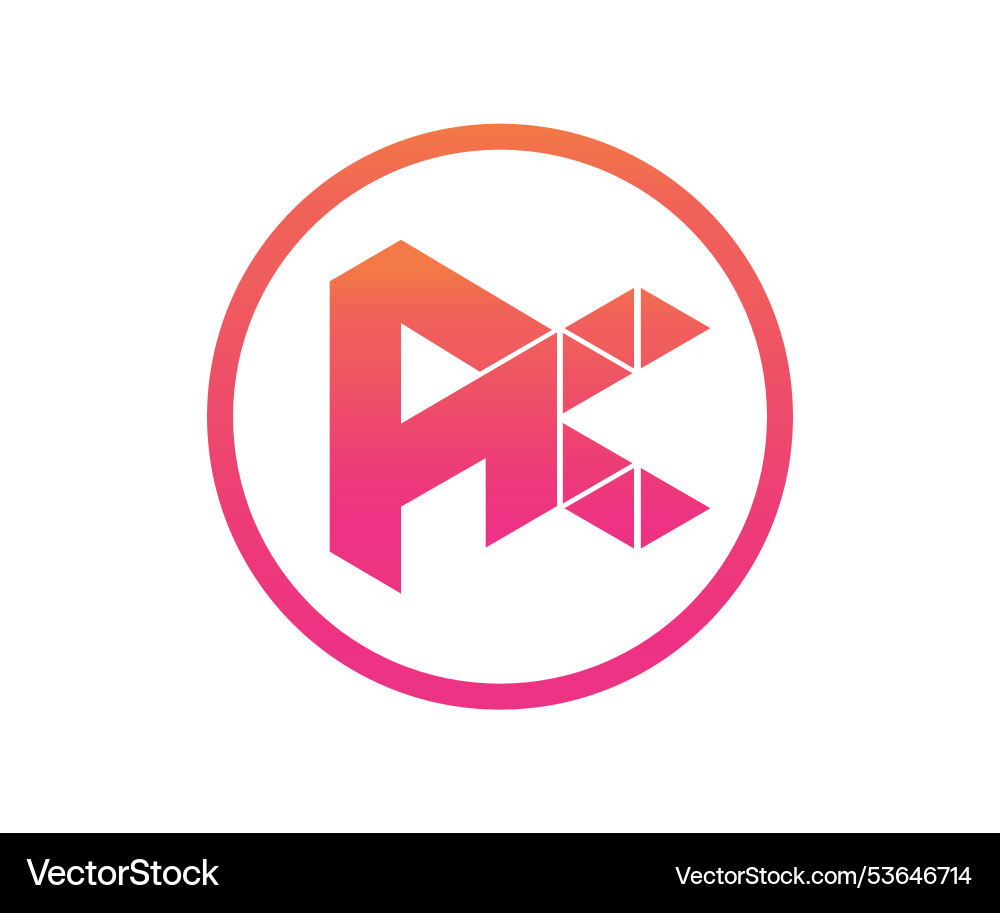 Ak letter logo design Royalty Free Vector Image