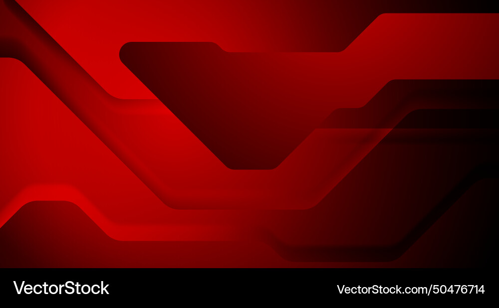 Dark red geometric tech abstract background Vector Image