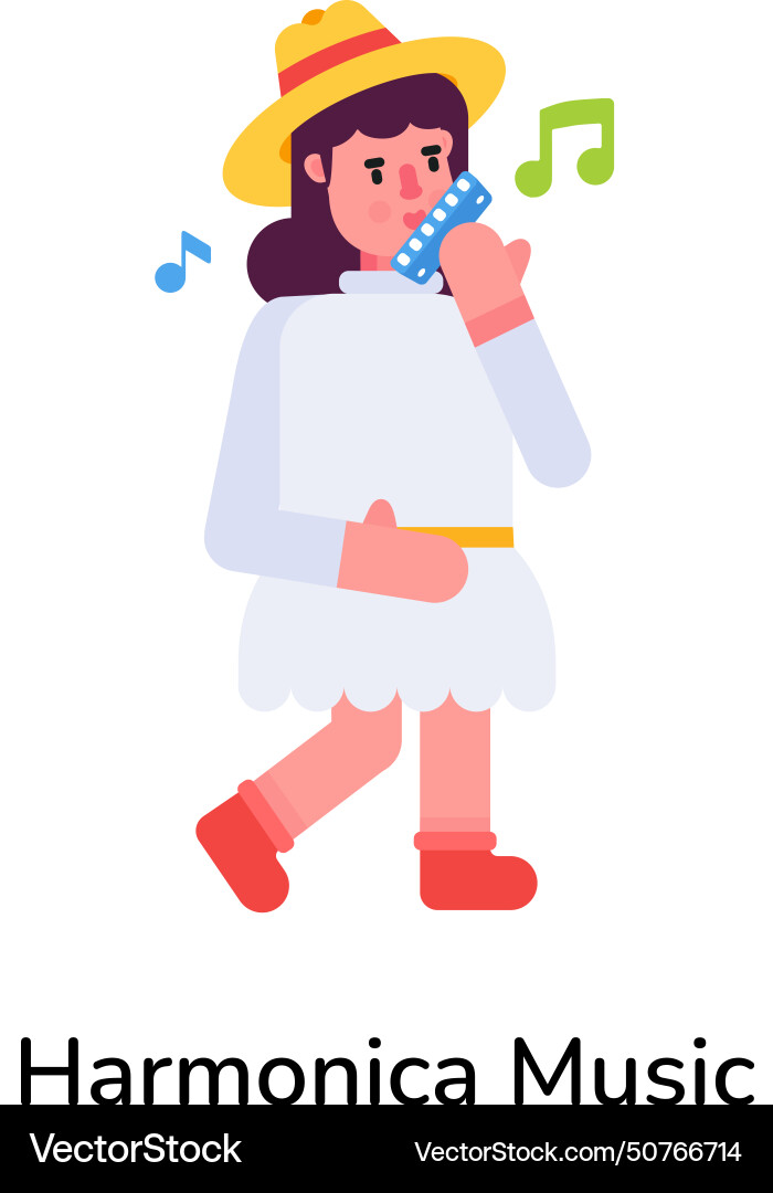 Harmonica music Royalty Free Vector Image - VectorStock