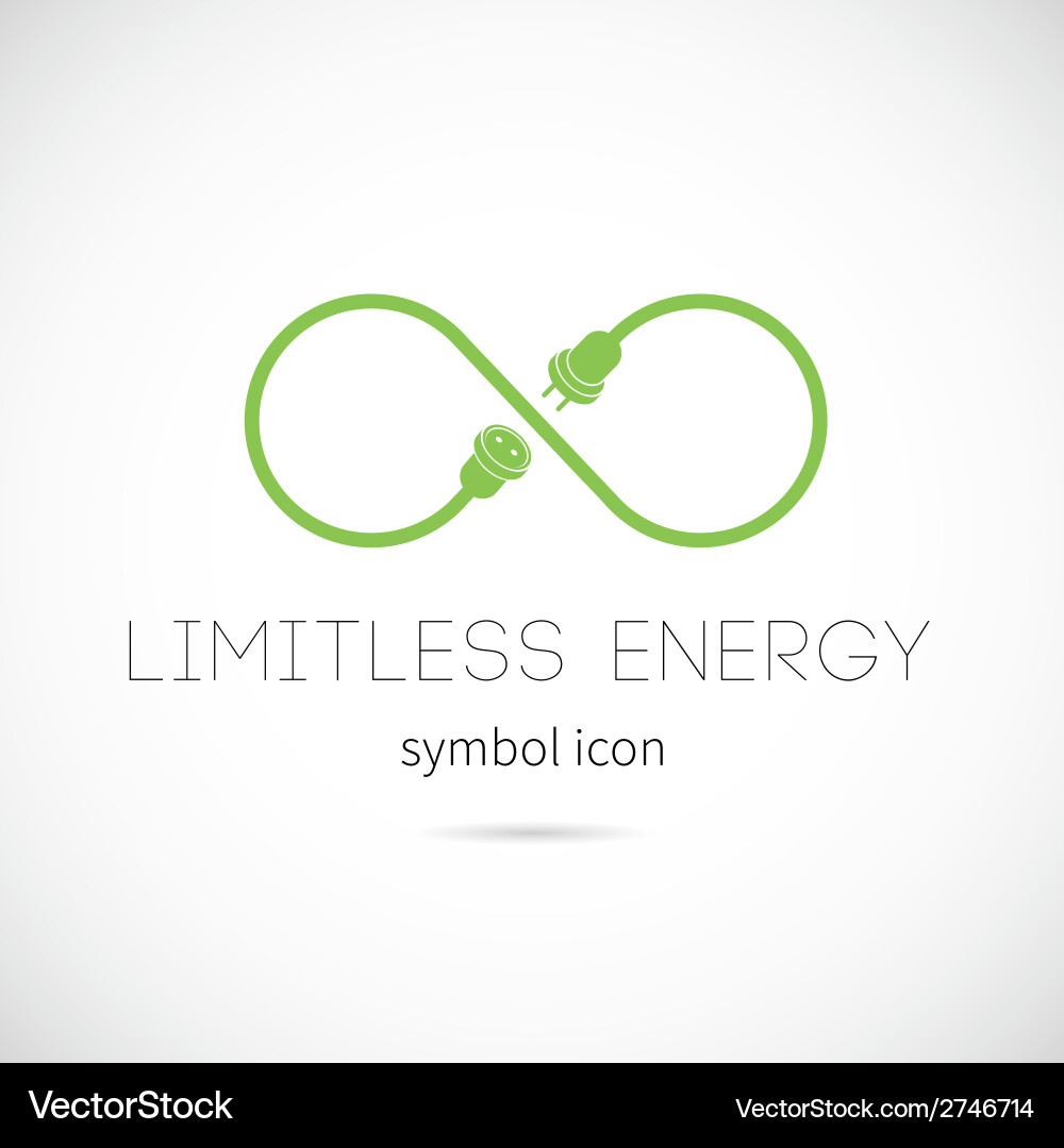 Limitless energy concept symbol icon Royalty Free Vector