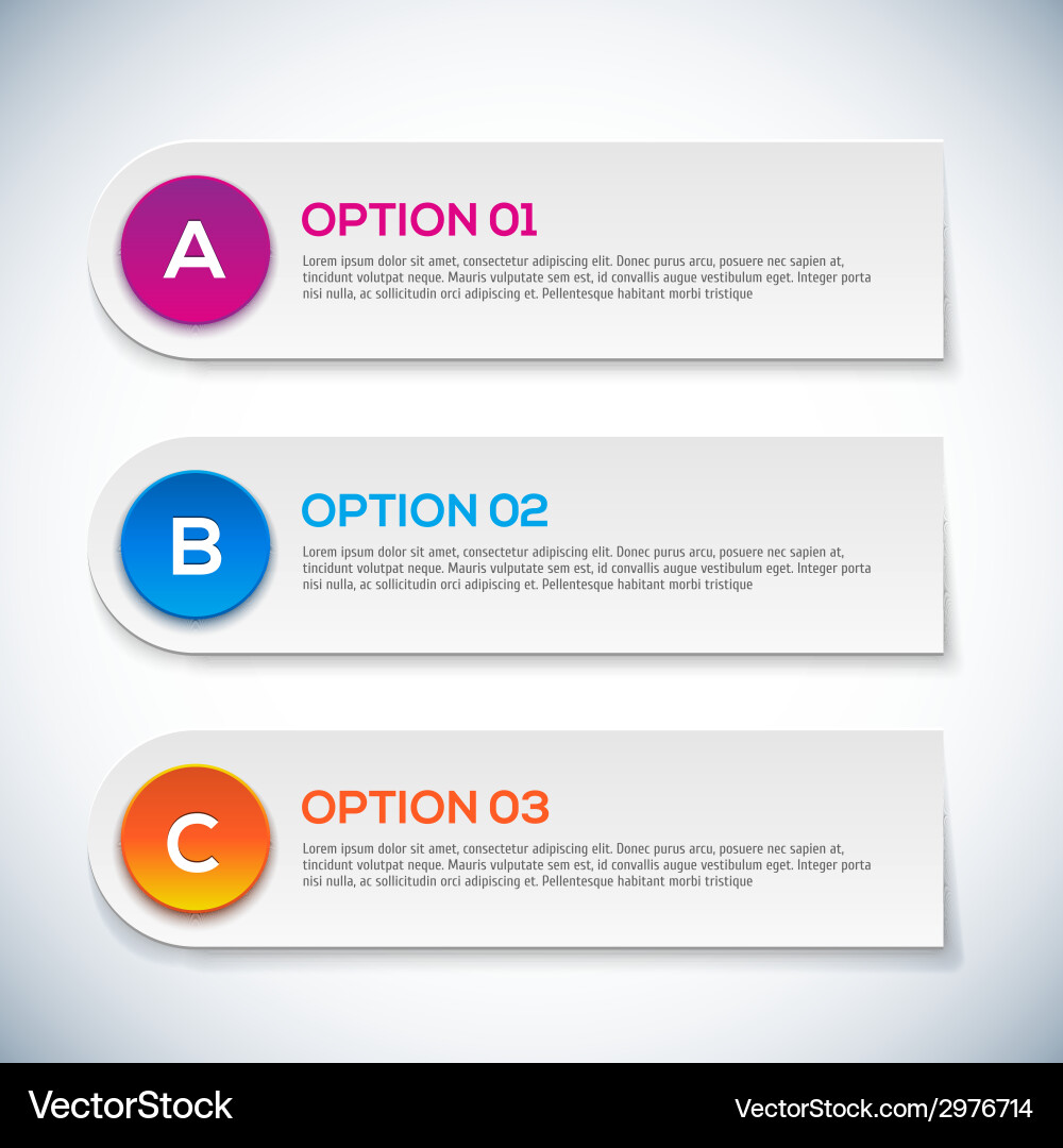 Modern 3d infographics options abstract digital Vector Image
