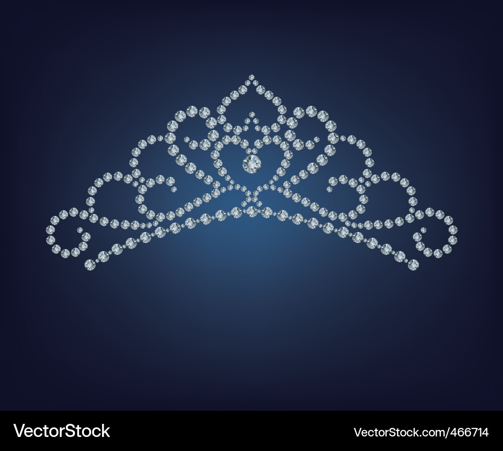Sparkling Diamond Tiara Royalty Free Vector Image