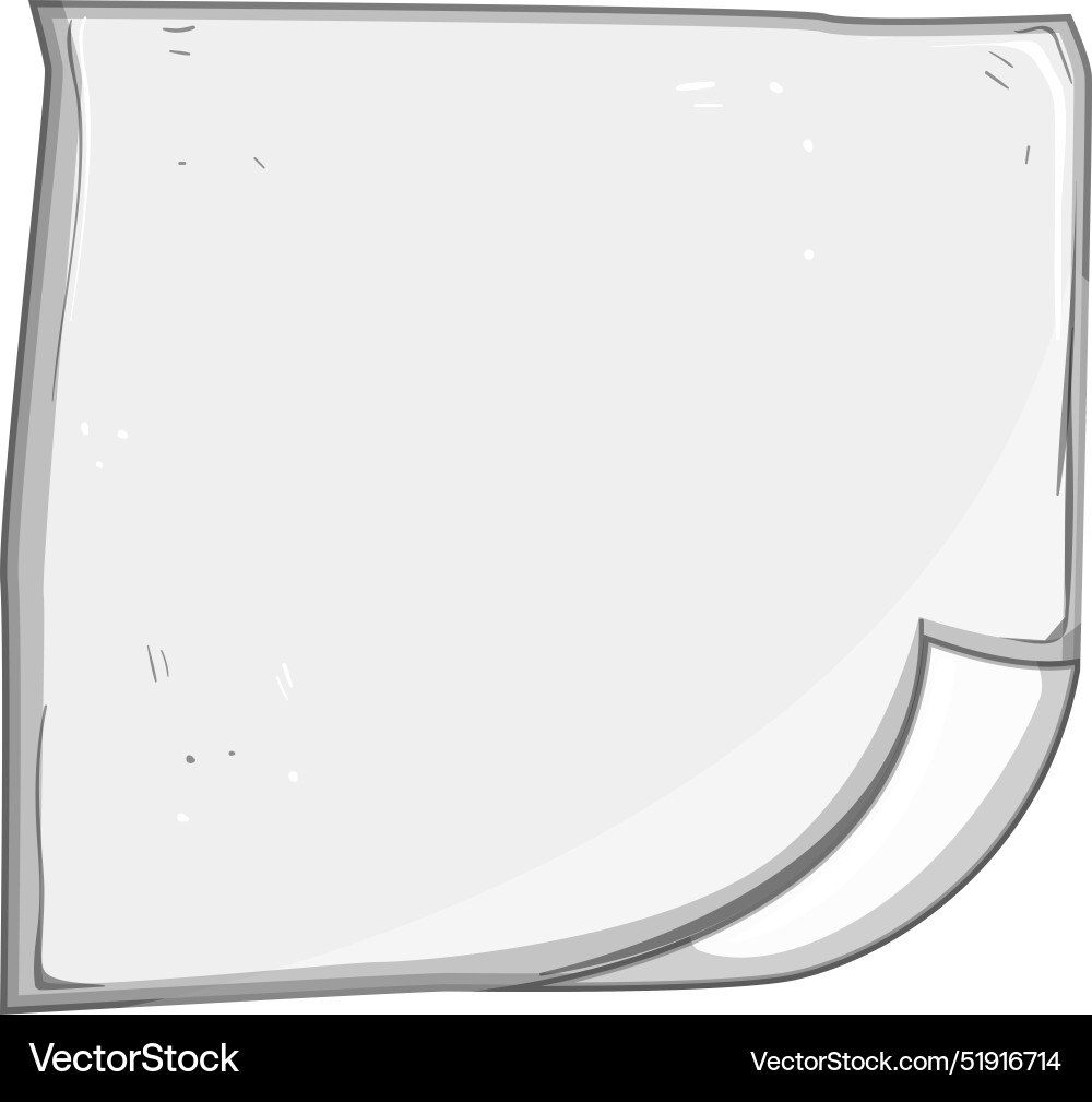 Template paper curl cartoon Royalty Free Vector Image