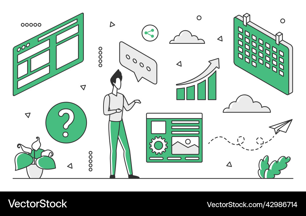 Time schedule planning Royalty Free Vector Image
