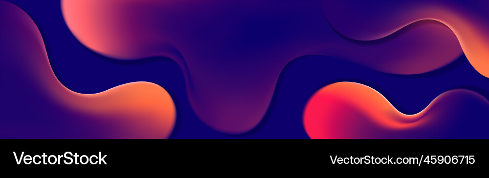 Abstract orange and purple gradient liquid Vector Image