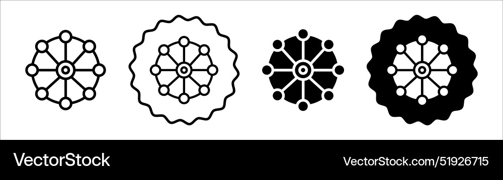 Business modeling icon symbol set collection Vector Image