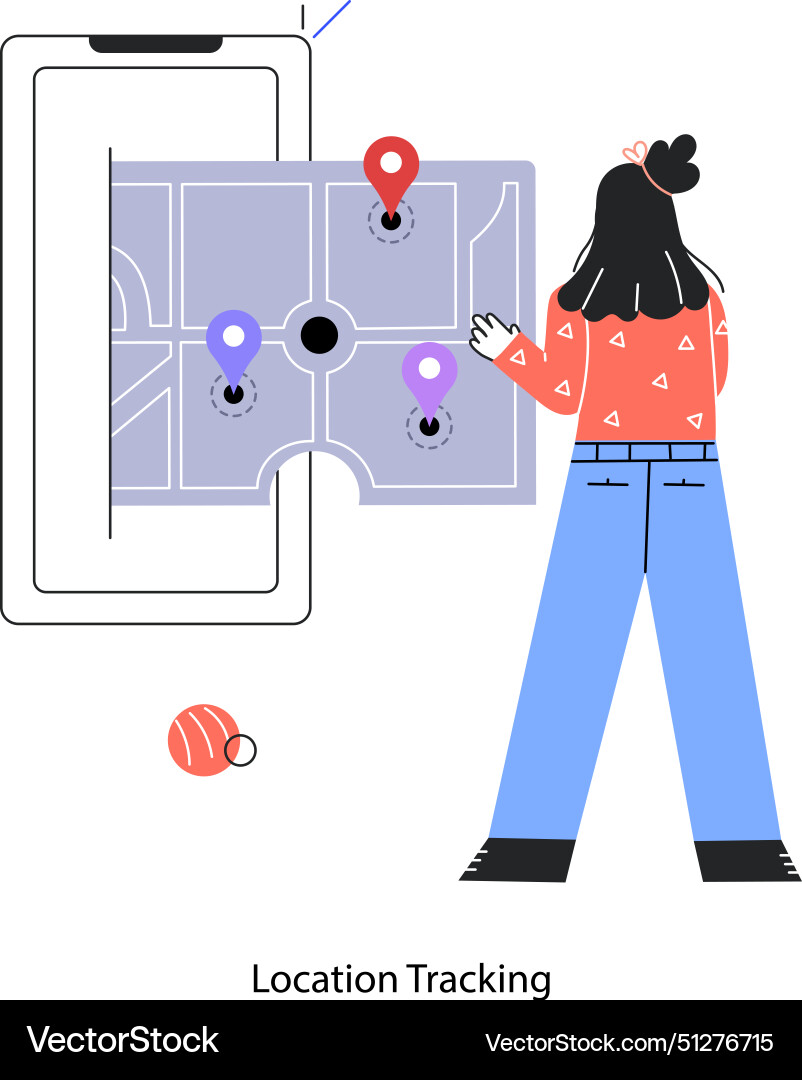 Location tracking Royalty Free Vector Image - VectorStock