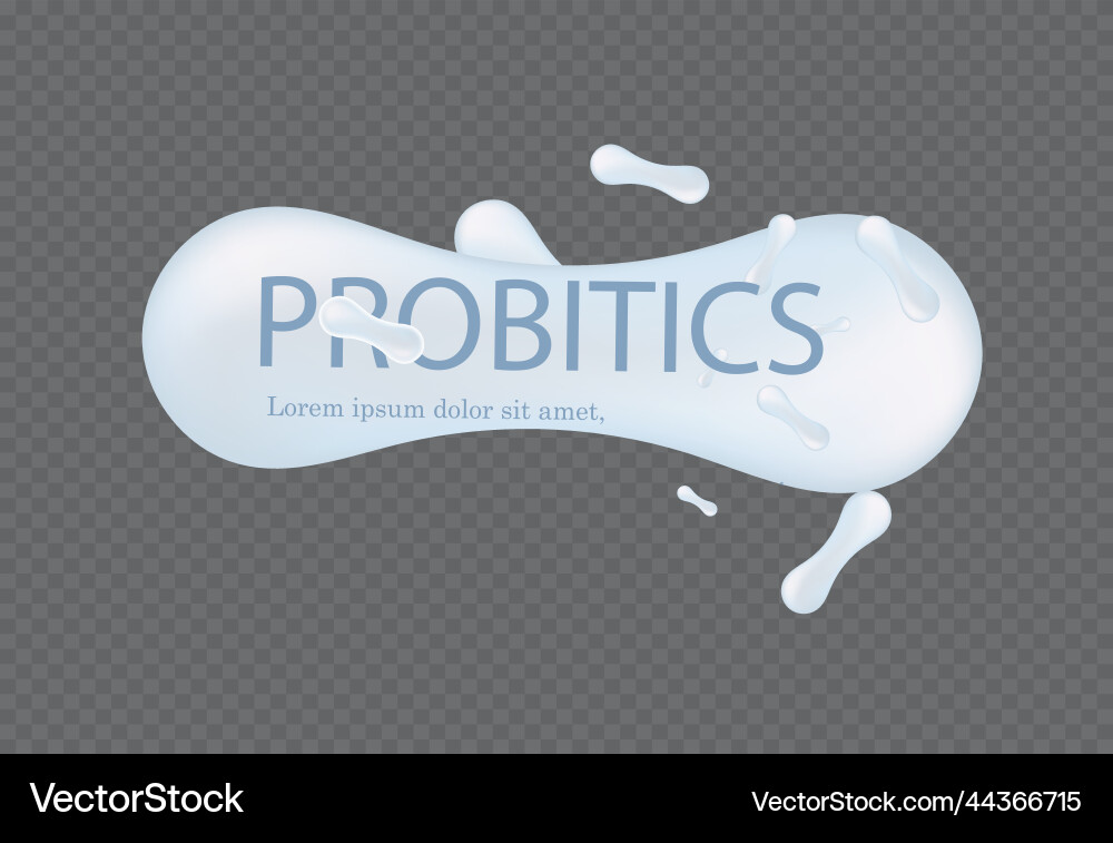 Probiotics bacteria biology Royalty Free Vector Image