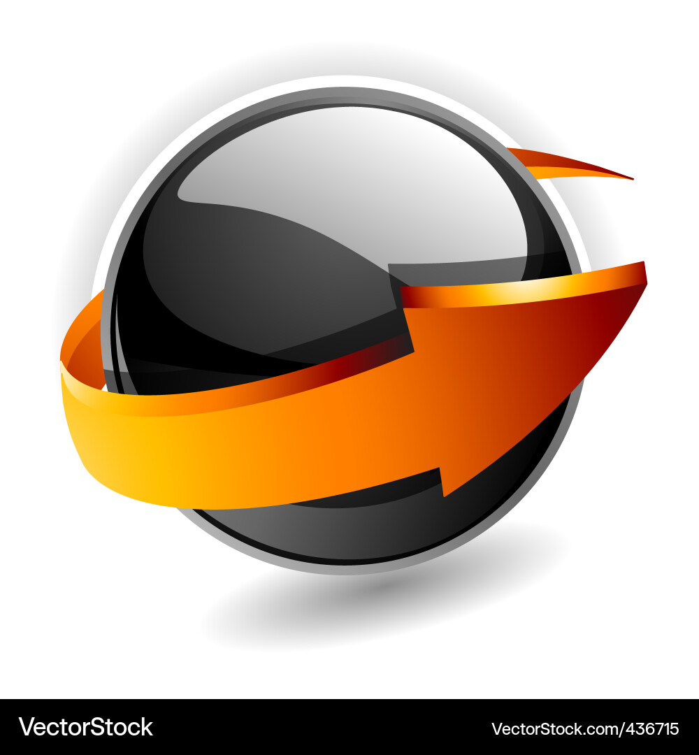 Sphere arrow Royalty Free Vector Image - VectorStock