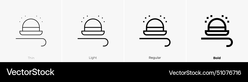 Classic icon thin light regular and bold style Vector Image