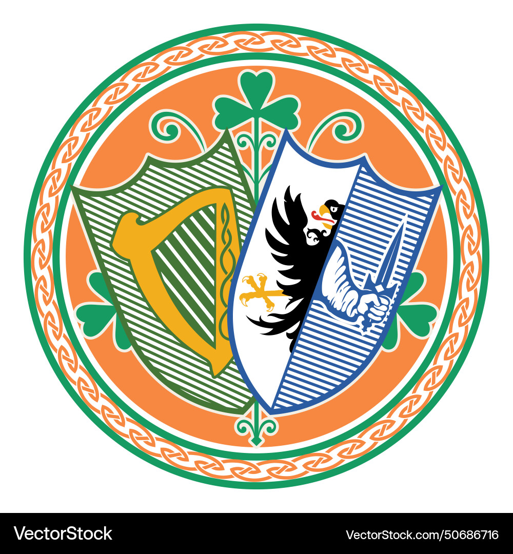 Irish celtic design in vintage retro style Vector Image