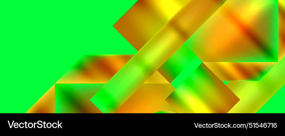 Neon color abstract geometric shapes background Vector Image