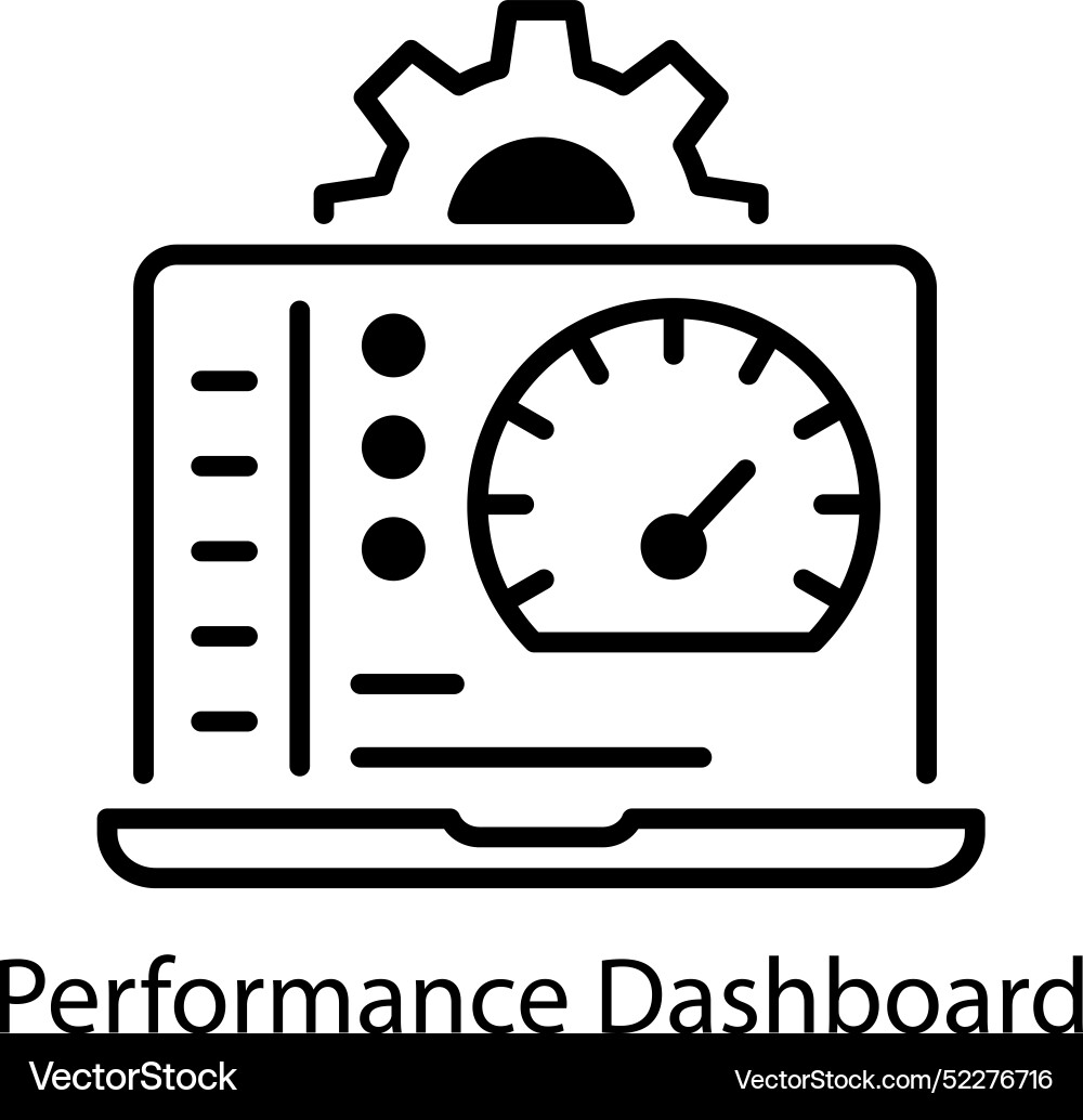 Performance dashboard Royalty Free Vector Image