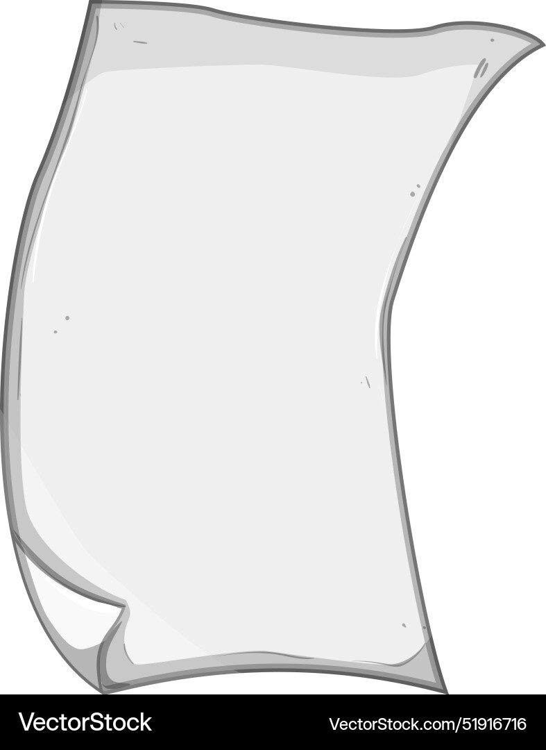 Turn paper curl cartoon Royalty Free Vector Image