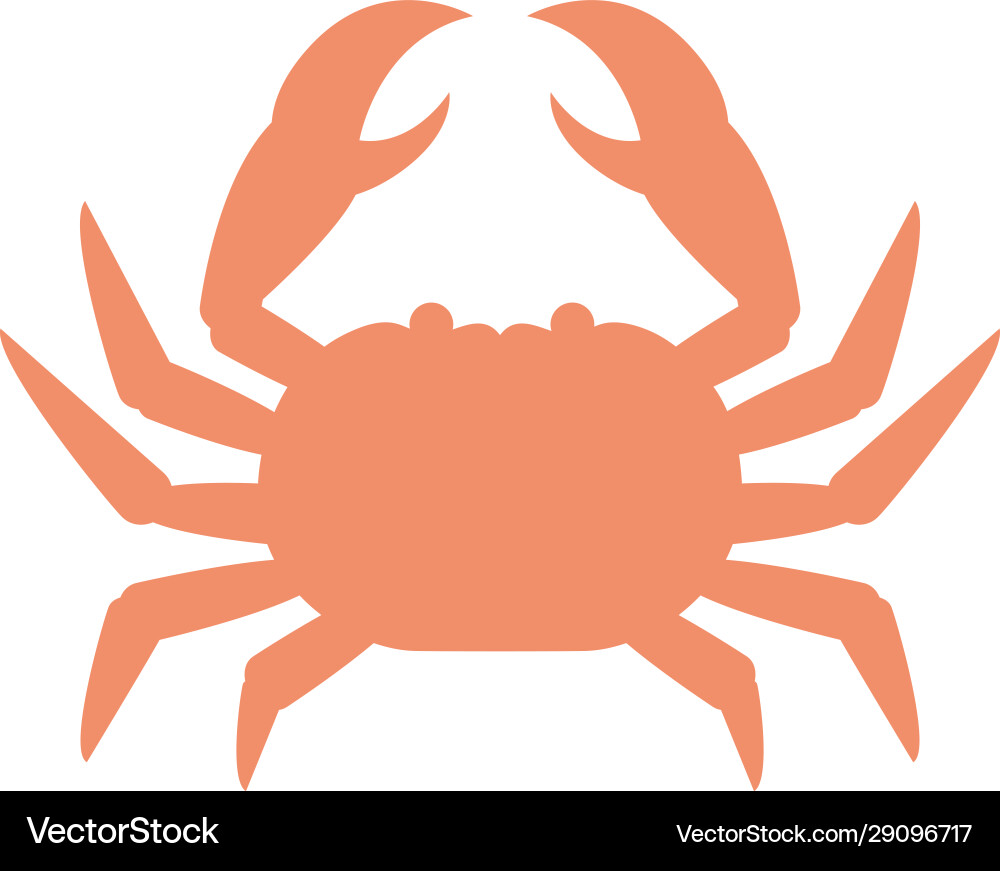 Crab Icon - Seafood Motif Royalty Free Vector Image