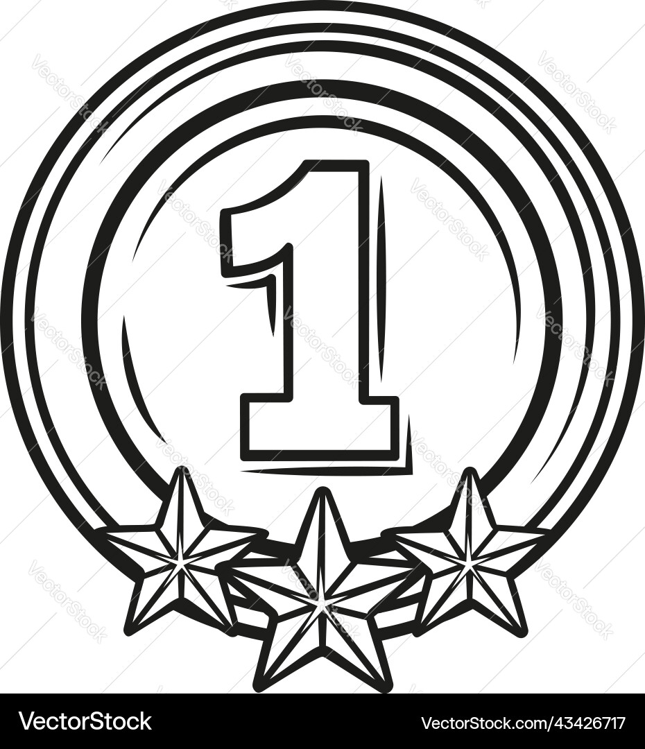 First place winner Royalty Free Vector Image - VectorStock