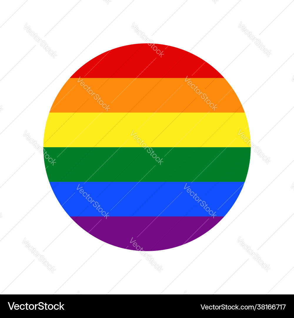 LGBT Pride Symbol in Circle Royalty Free Vector Image