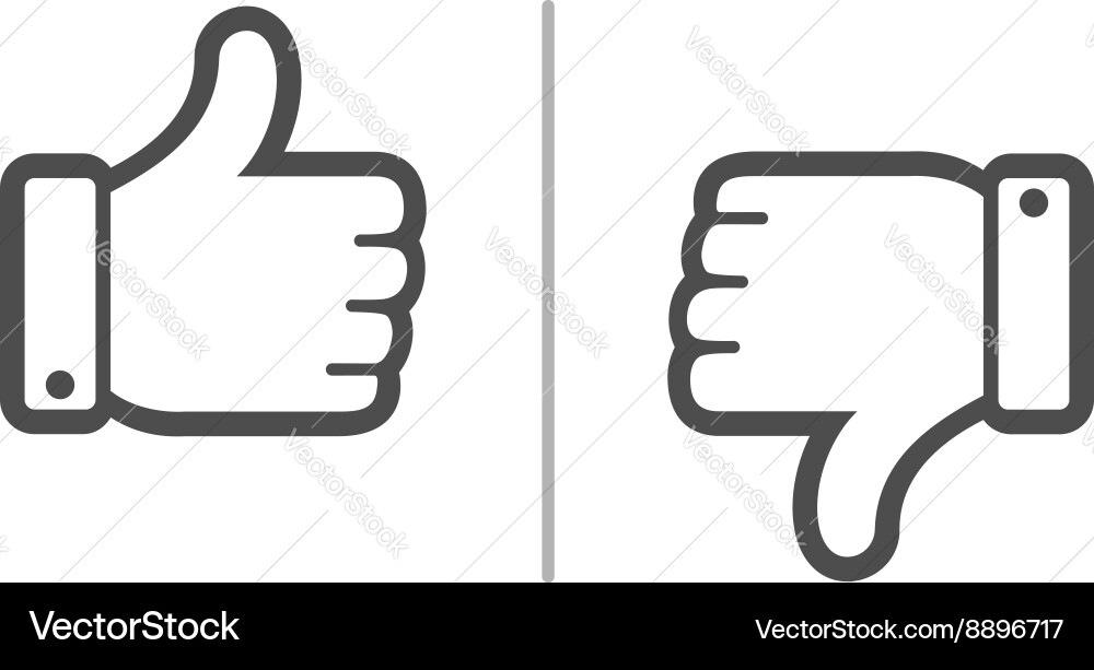 Like dislike Royalty Free Vector Image - VectorStock