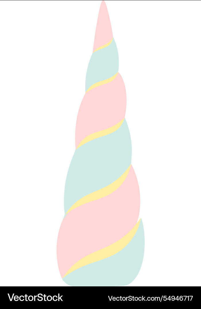 Magical unicorn horn spiraling upwards featuring Vector Image