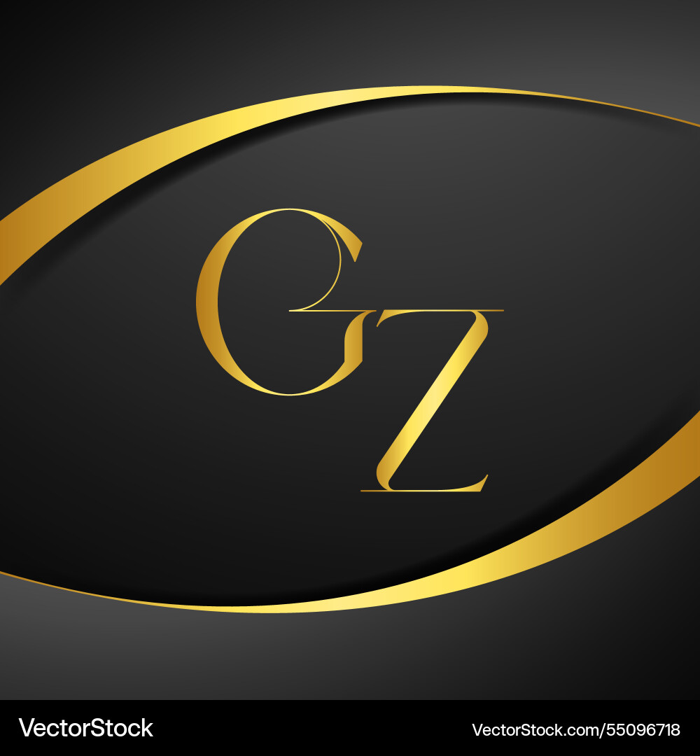 Gz luxury letter logo Royalty Free Vector Image