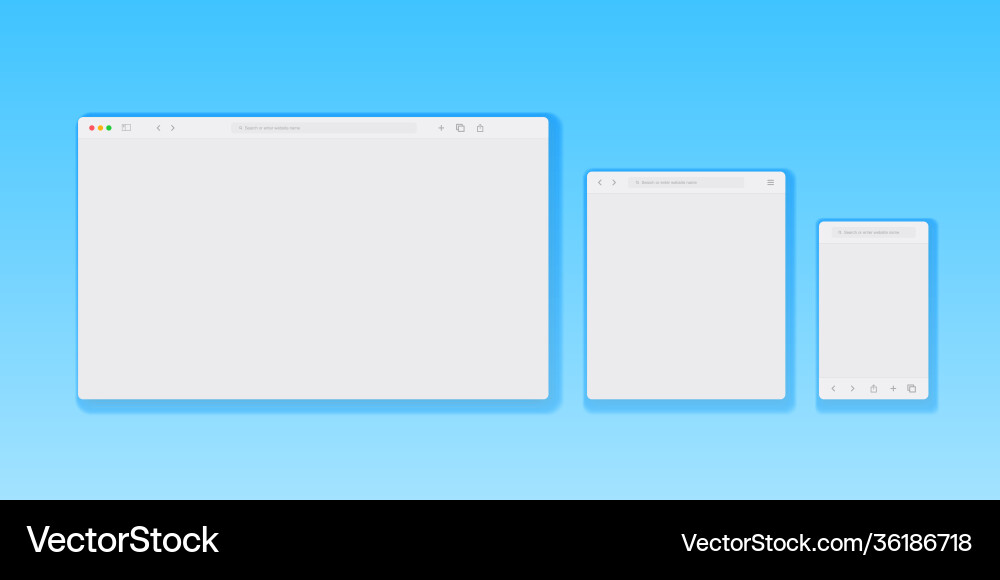 Web browser window template website Royalty Free Vector Web browser window template website Royalty Free Vector