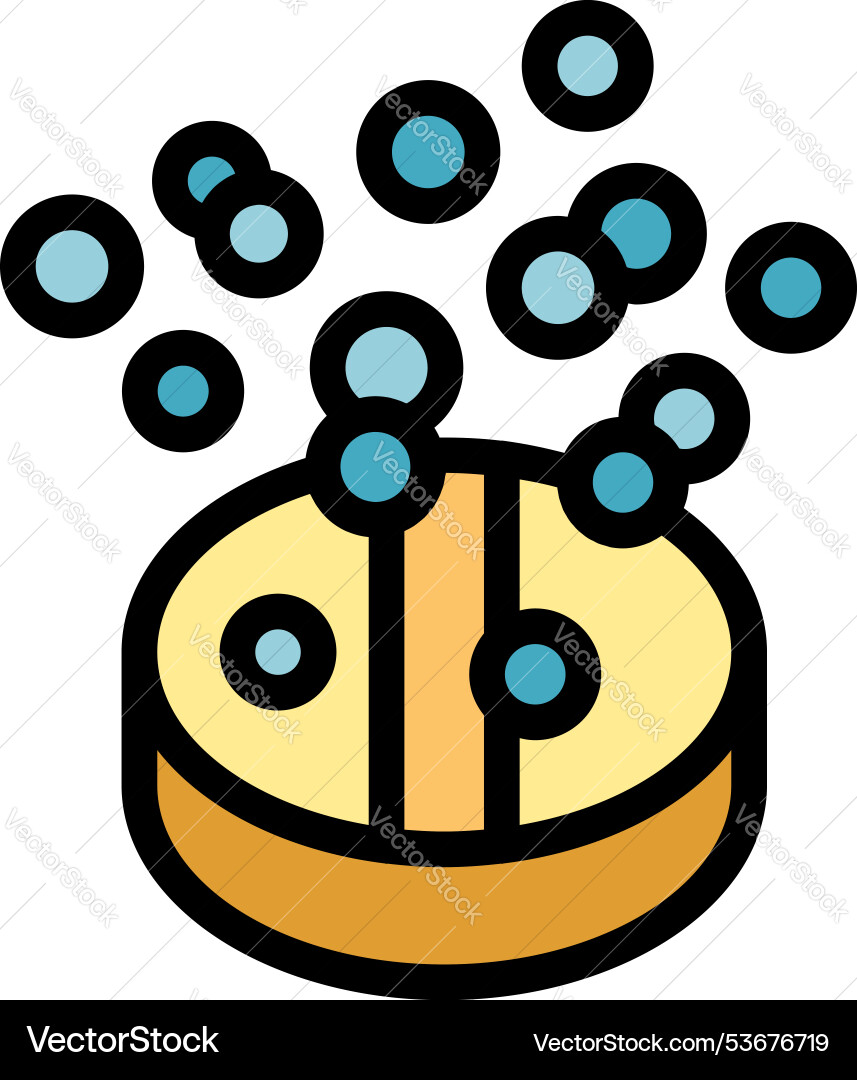 Effervescent tablet dissolving in water Royalty Free Vector