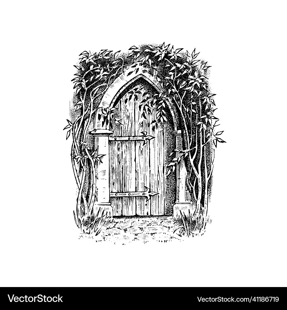 Gates or doors portal template for wine Royalty Free Vector