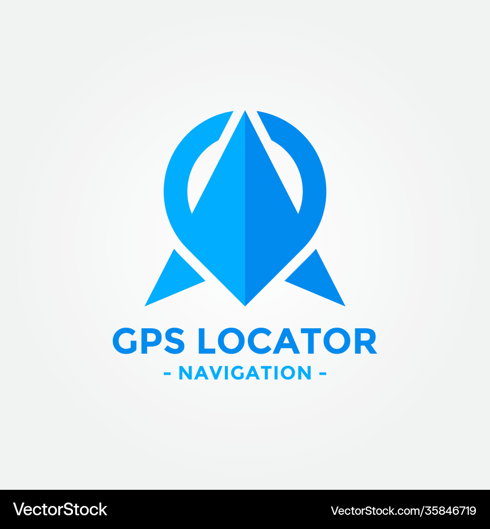 Gps locator logo design template map location Vector Image