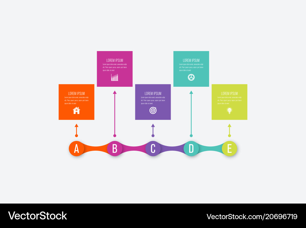 Infographics 5 options Royalty Free Vector Image