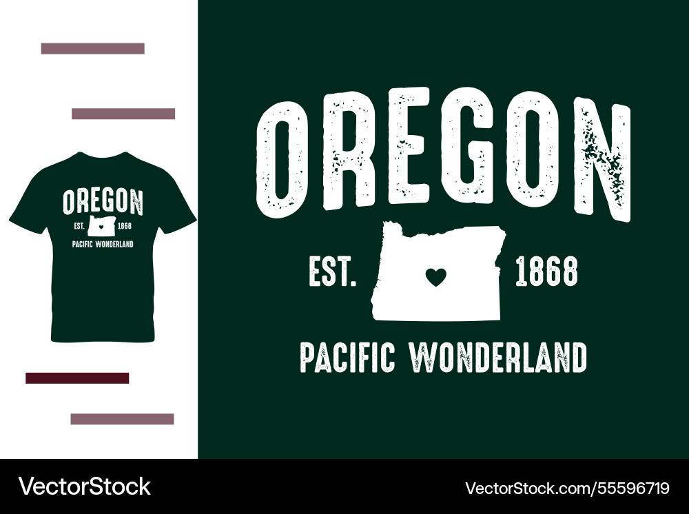 Oregon State Pride T-Shirt Royalty Free Vector Image