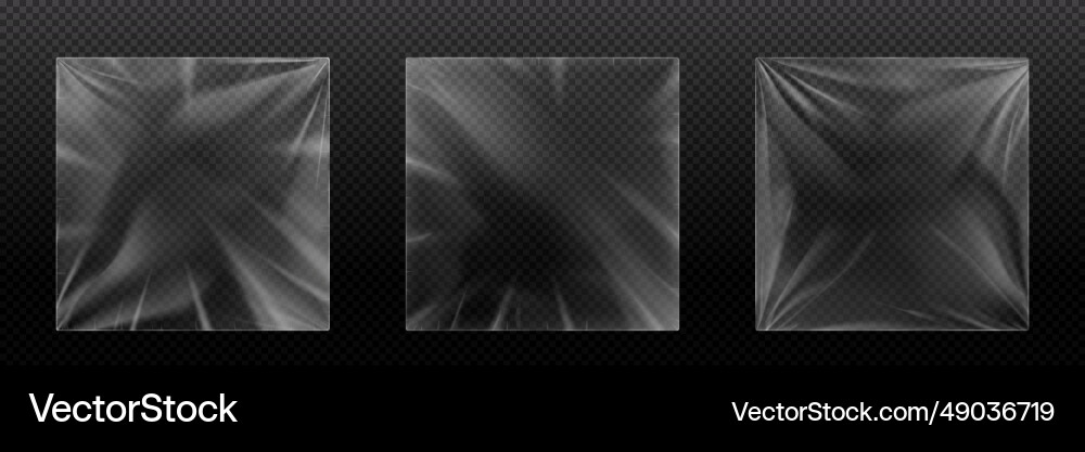 Realistic set of square vinyl record covers Vector Image