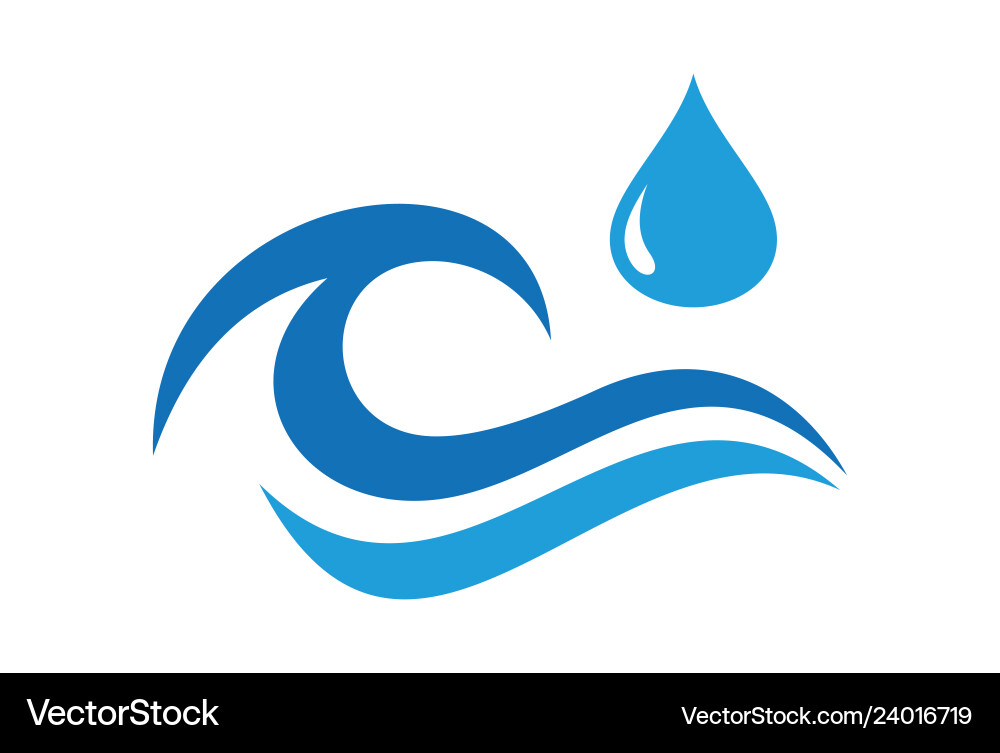 Water wave abstract hands logo icon – Royalty-Free Vector | VectorStock