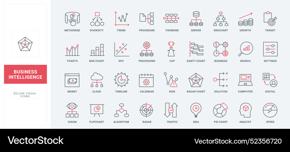 Business data analysis trend analytics with cloud Vector Image