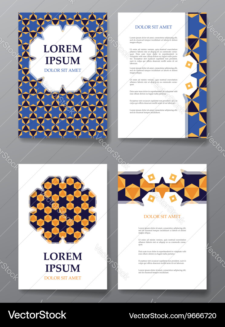 Cover brochure design arabic traditional Vector Image