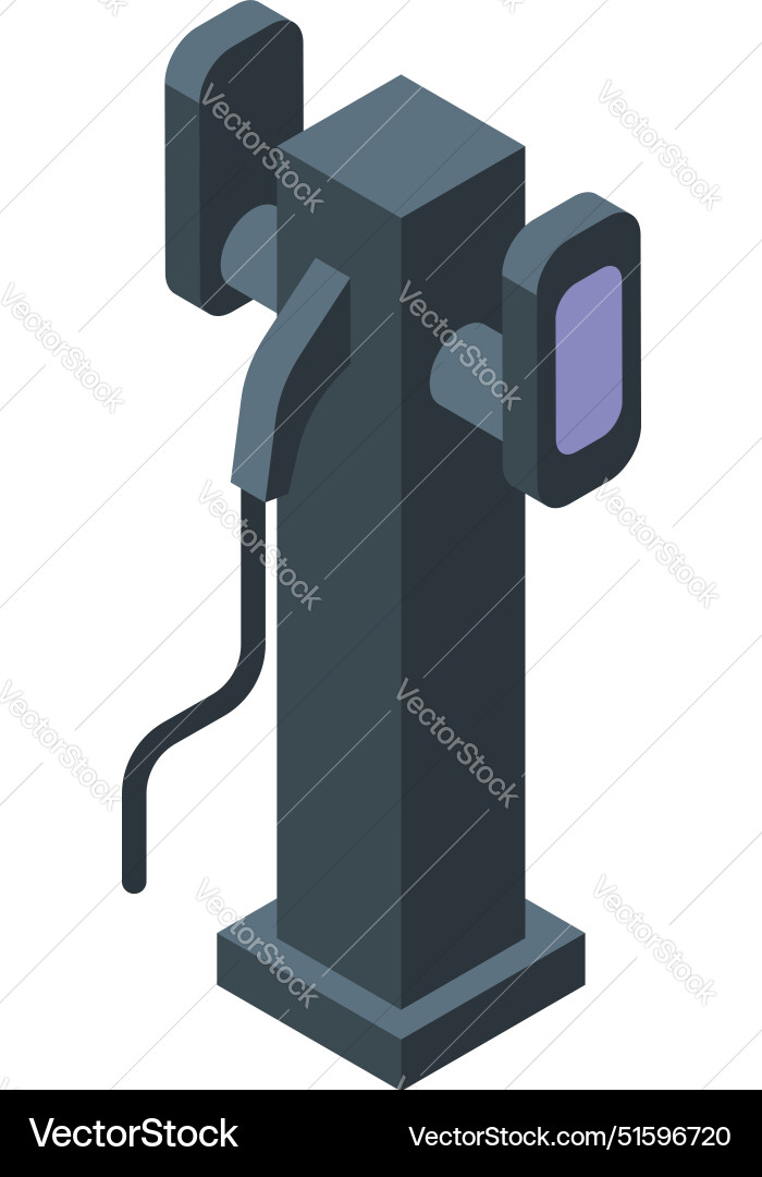 Electric vehicle charging station with two Vector Image