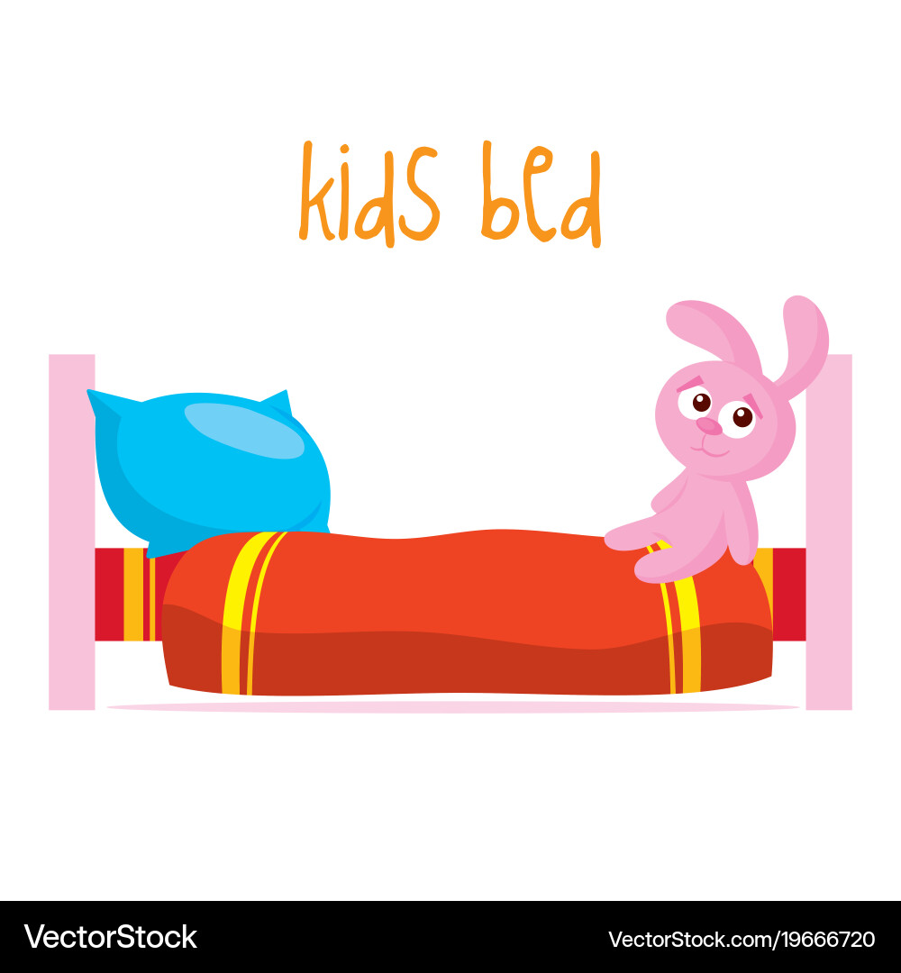 Kids bed Royalty Free Vector Image - VectorStock