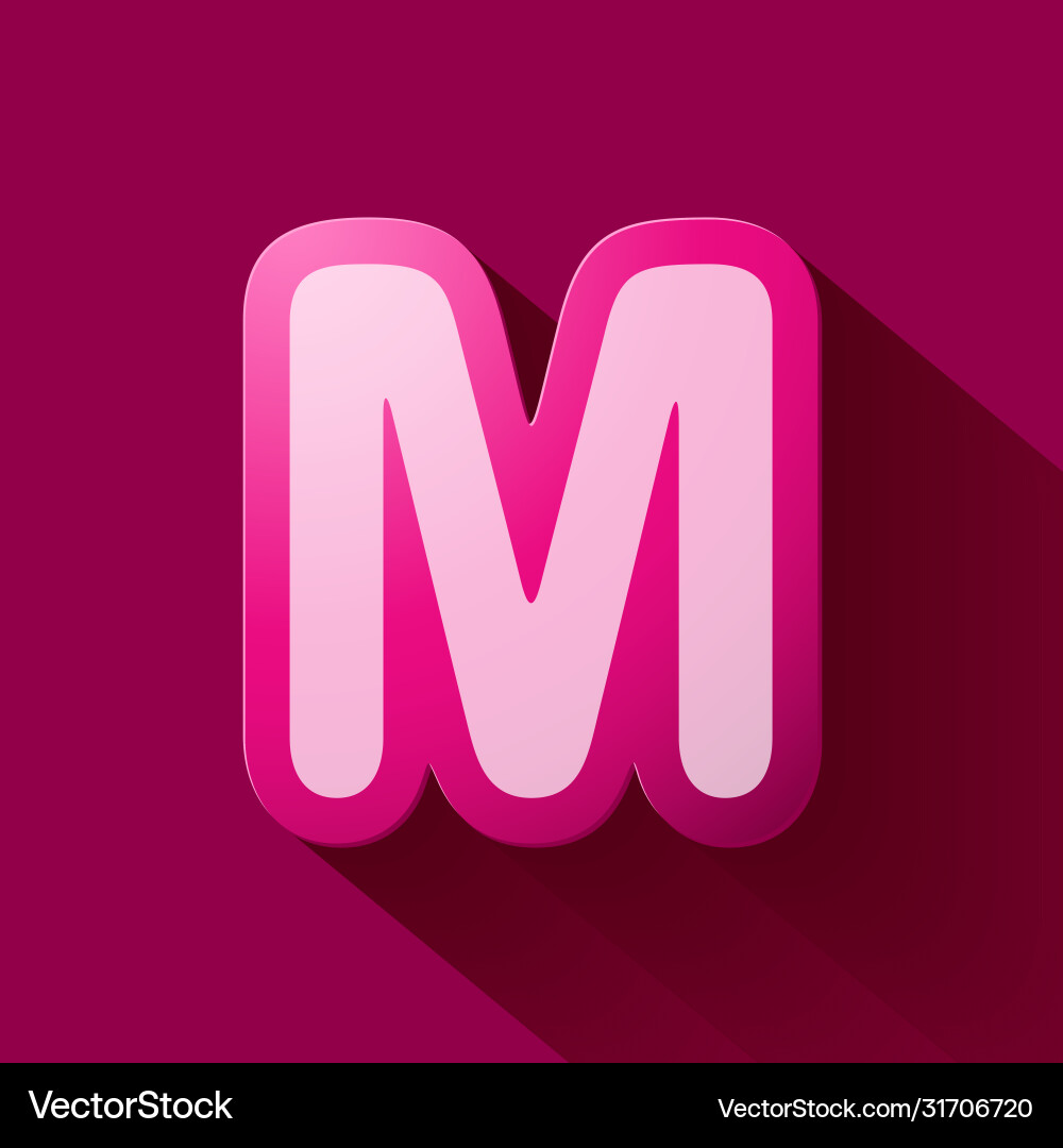 Volume icons alphabet m Royalty Free Vector Image