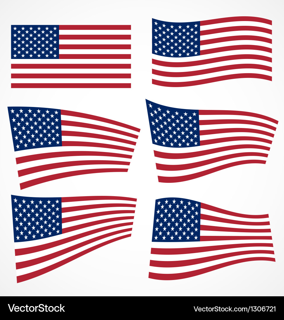 American flag Royalty Free Vector Image - VectorStock